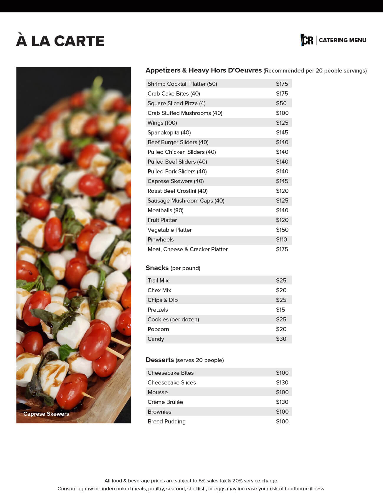 Catering - Quimby Hall